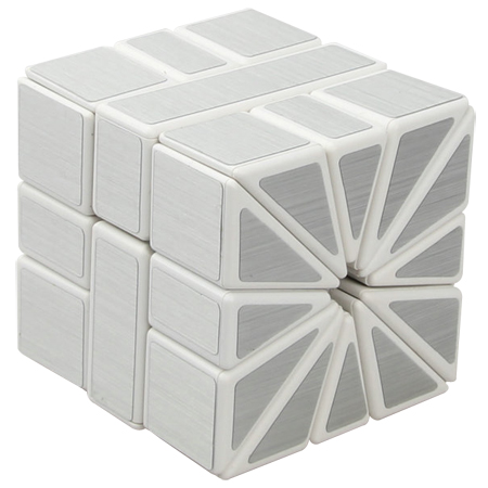 Cubetwist Silver Stickered Square-2 Two Magic Cube White_Square-1 ...